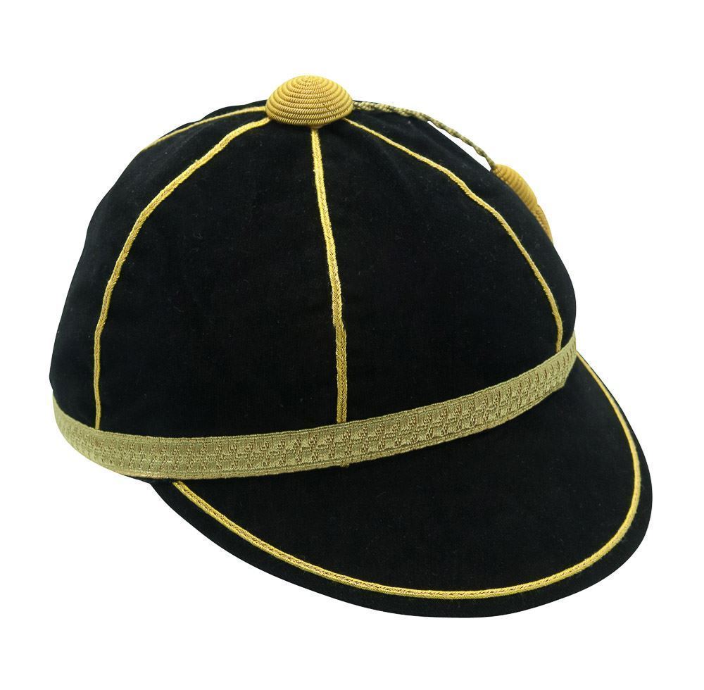 Honours Cap Black With Gold Trim | Honourcaps.com