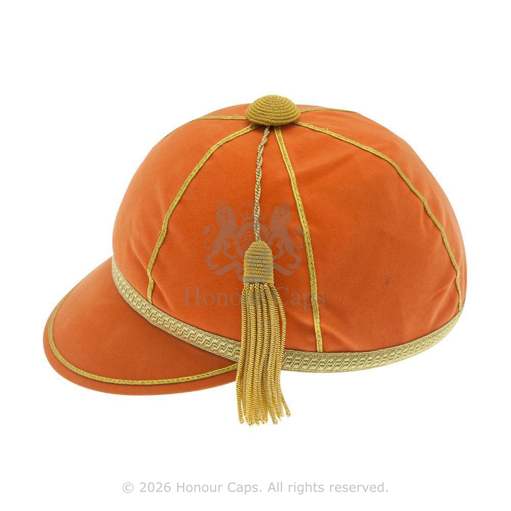 Honours Cap Orange With Gold Trim | Honourcaps.com