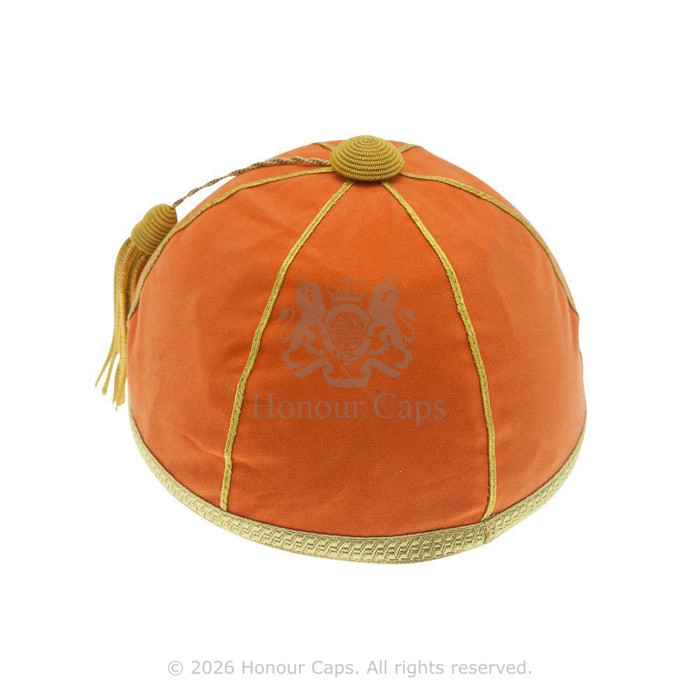 Honours Cap Orange With Gold Trim | Honourcaps.com